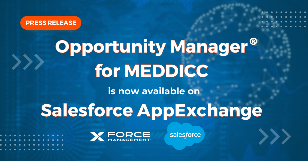 Opportunity Manager for MEDDICC is Now Available on Salesforce AppExchange